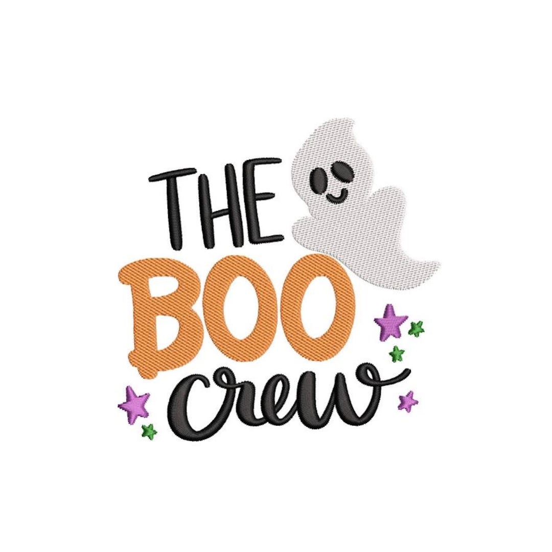 The Boo Crew Embroidery Design, Halloween Ghost Digital File, 3 Sizes ...