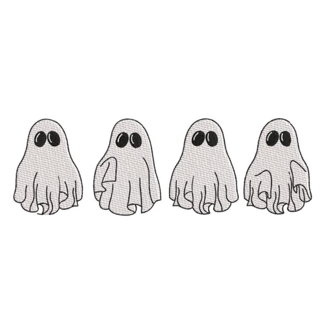 Four Ghosts, Spooky Season, Halloween Embroidery Design, Digital File ...