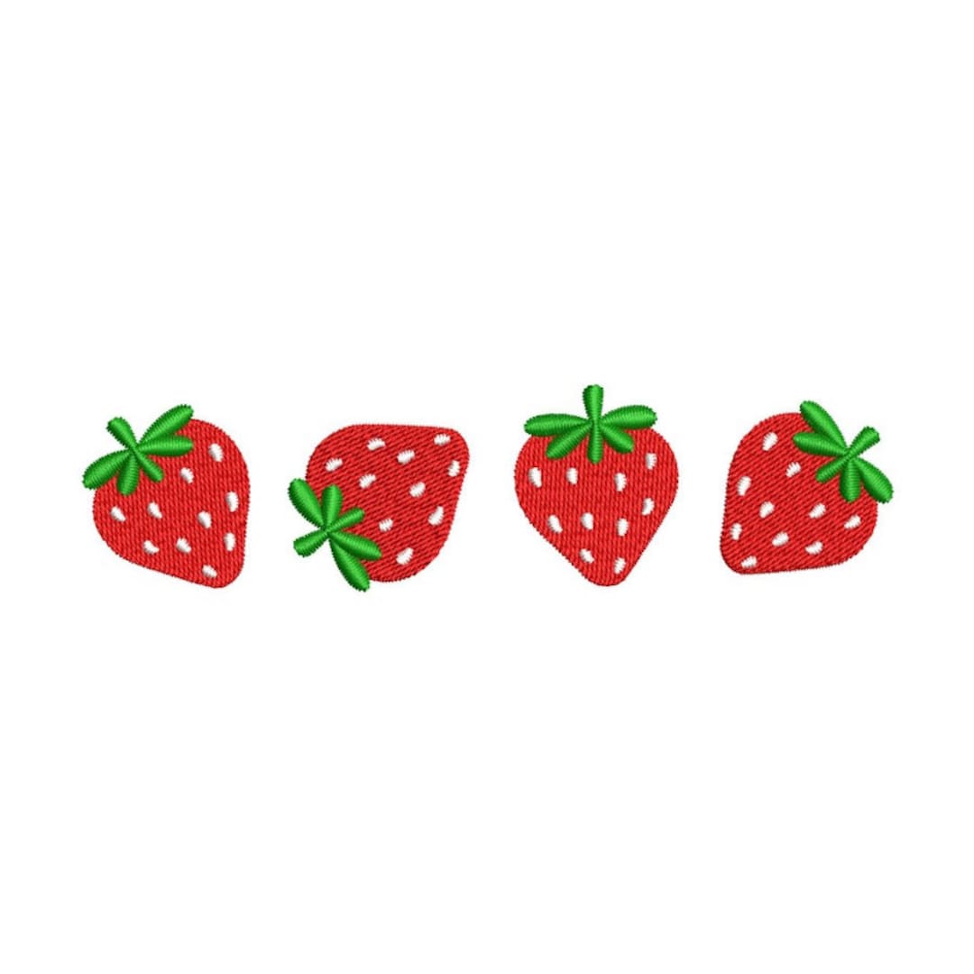 Strawberry Embroidery Design, Digital File, 4 Sizes - Etsy
