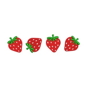 Strawberry Embroidery Design, Digital File, 4 Sizes - Etsy