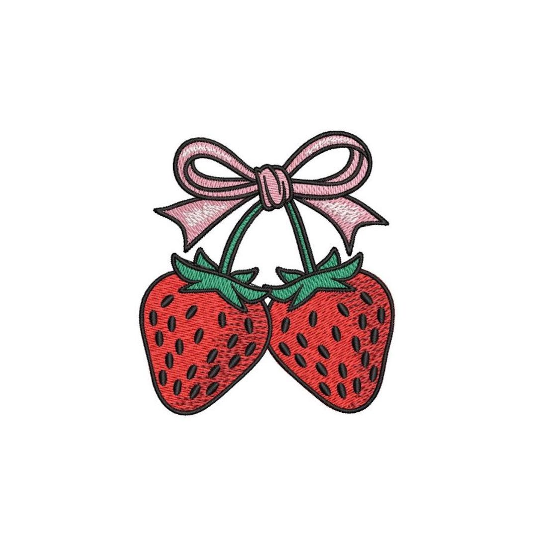 Strawberry Embroidery Design, Digital File, 3 Sizes - Etsy