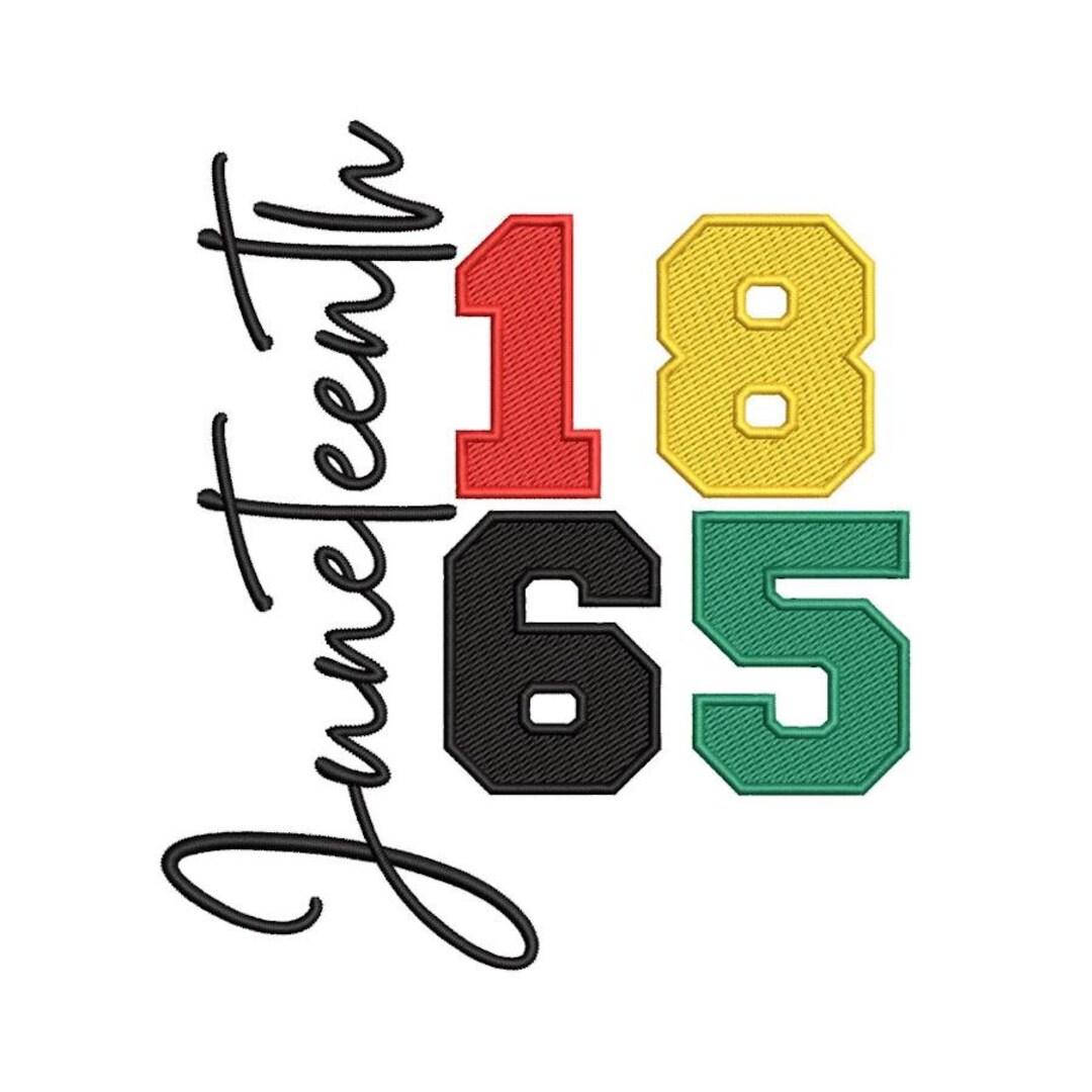 Juneteenth 1865 Embroidery Design, Freedom Digital File, 4 Sizes - Etsy
