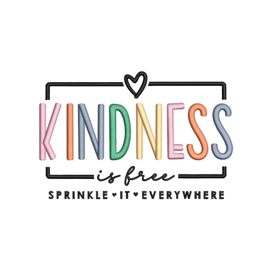 Kindness is Free Embroidery Design, Positive Digital File, 3 Sizes - Etsy