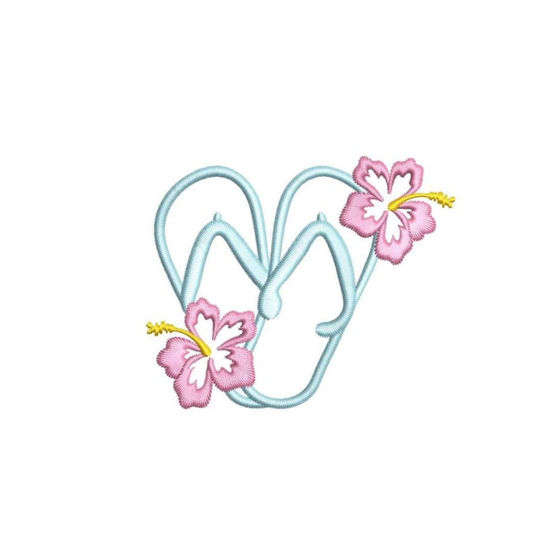 Flip Flops Embroidery Design, Summer Vacation Digital File, 3 Sizes - Etsy