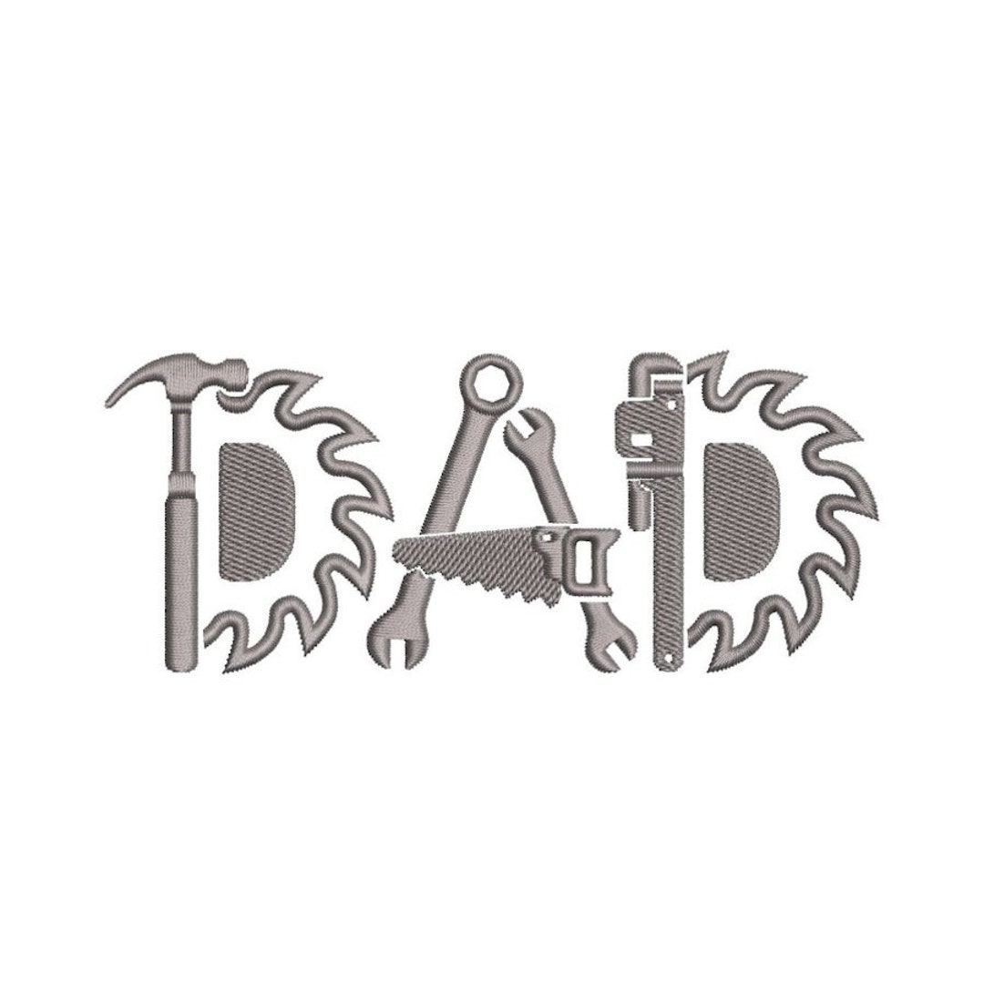 Dad Machine Embroidery Design, Digital File, 3 Sizes - Etsy