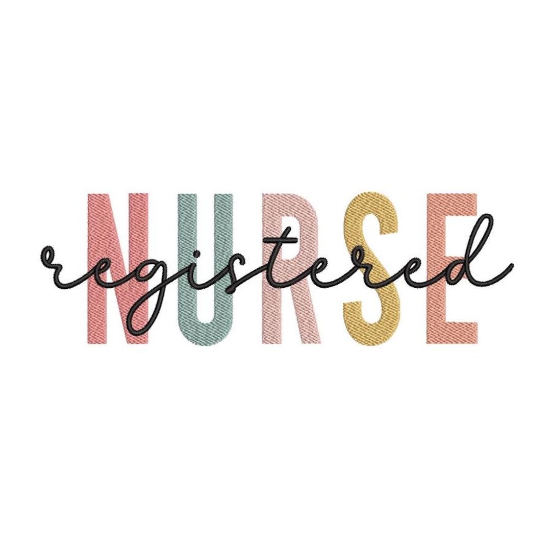 Nurse Registered Embroidery Design, Medicine Digital File, 4 Sizes - Etsy