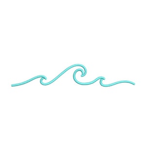 Wave Embroidery Design, Digital File, 5 Sizes - Etsy