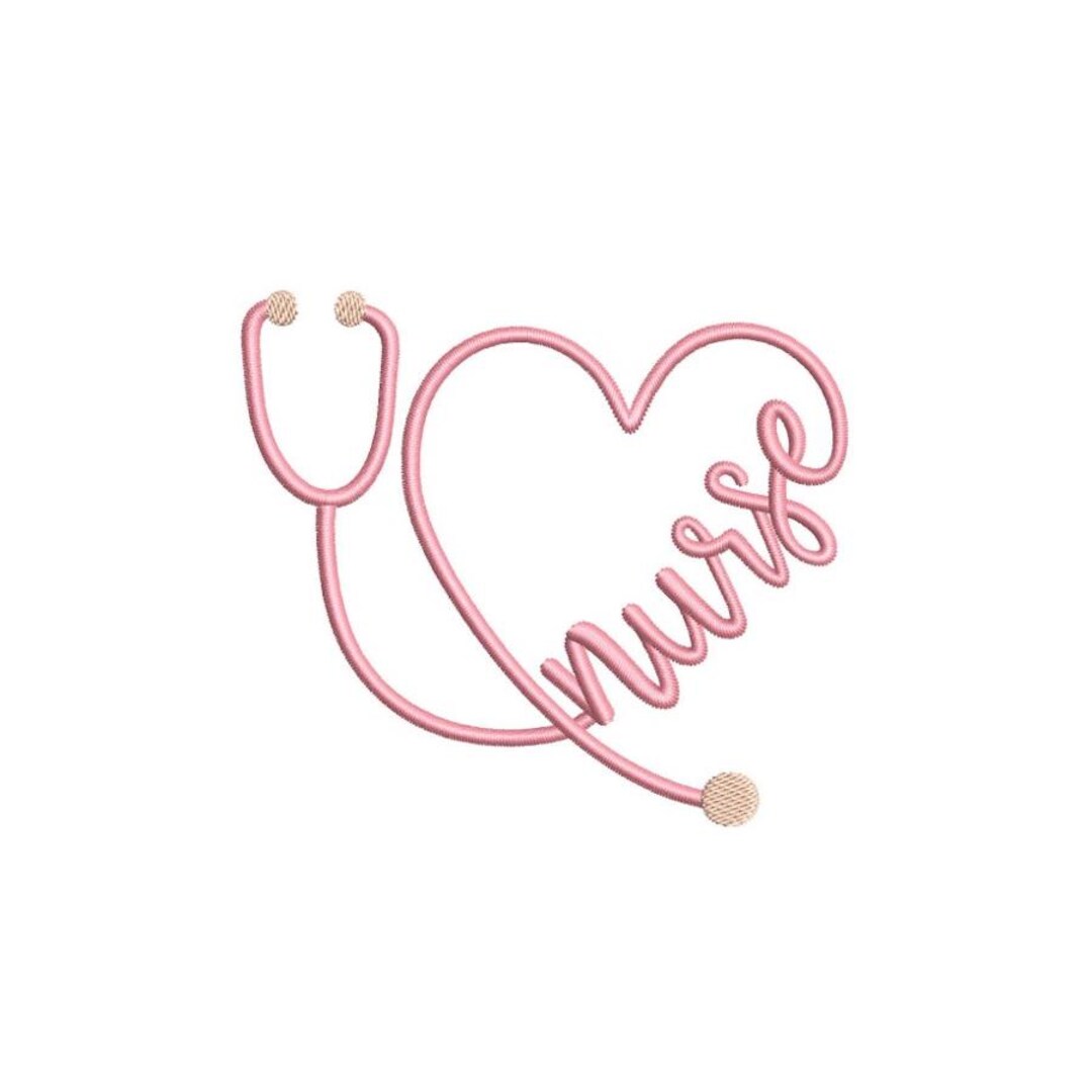 Nurse Embroidery Design, Stethoscope Digital File, 5 Sizes - Etsy