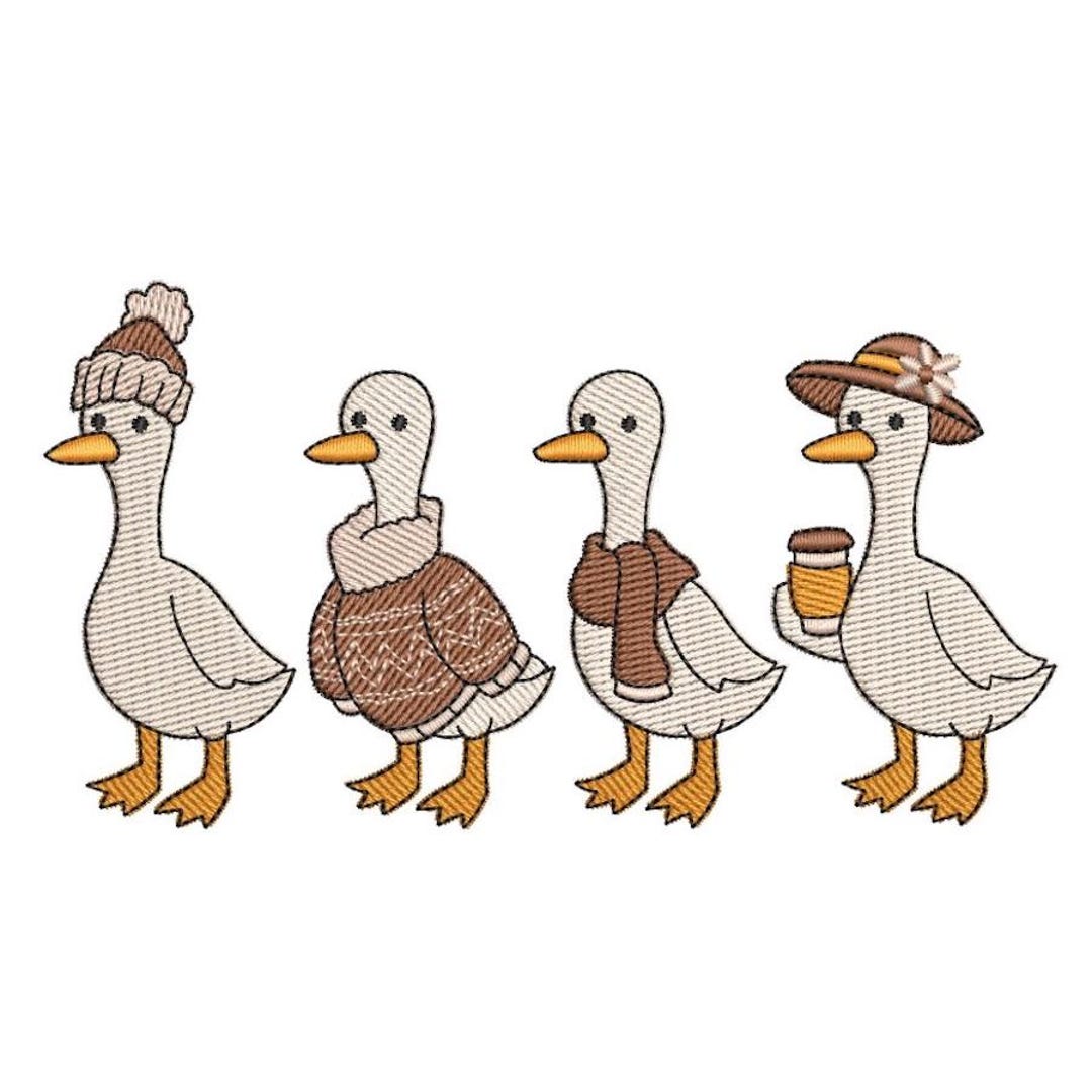 Goose Embroidery Design, Bird Digital File, 3 Sizes - Etsy