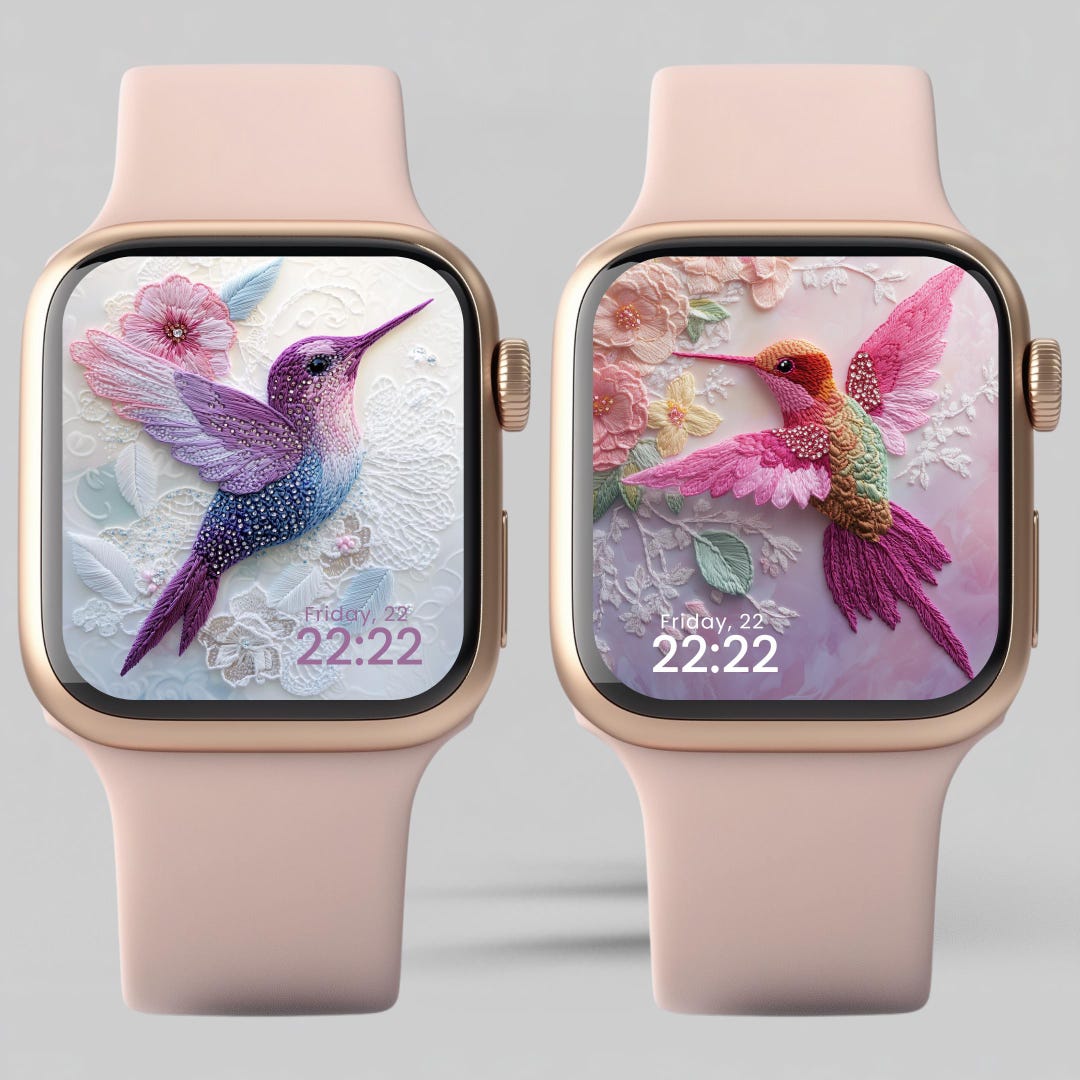 Hummingbird Apple Watch Wallpaper, Cute Papercut Wallpaper, Smartwatch ...