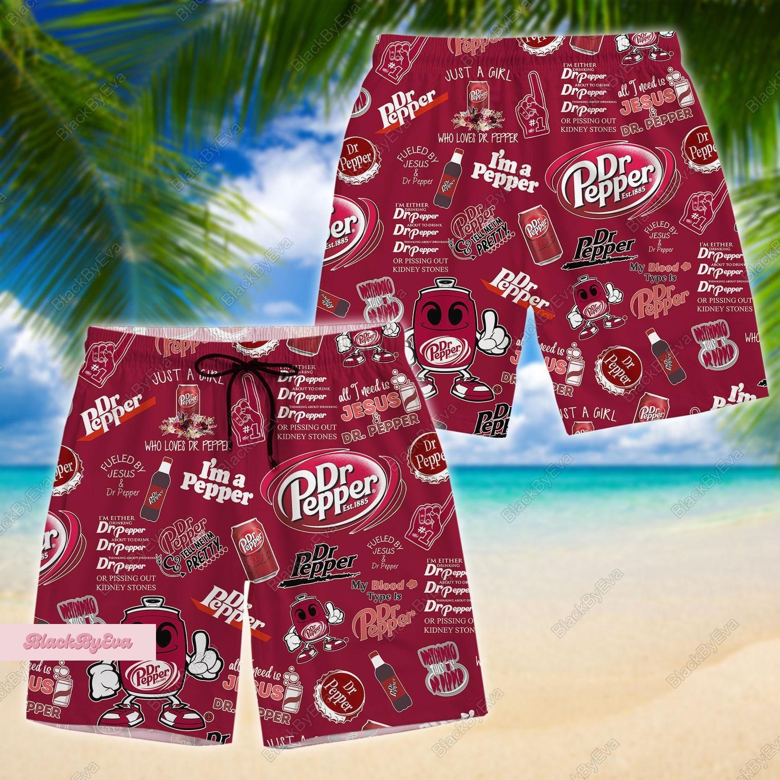 Dr Pepper Button Shirt, Dr Pepper Soda Swims Shorts, I Love Dr Pepper ...