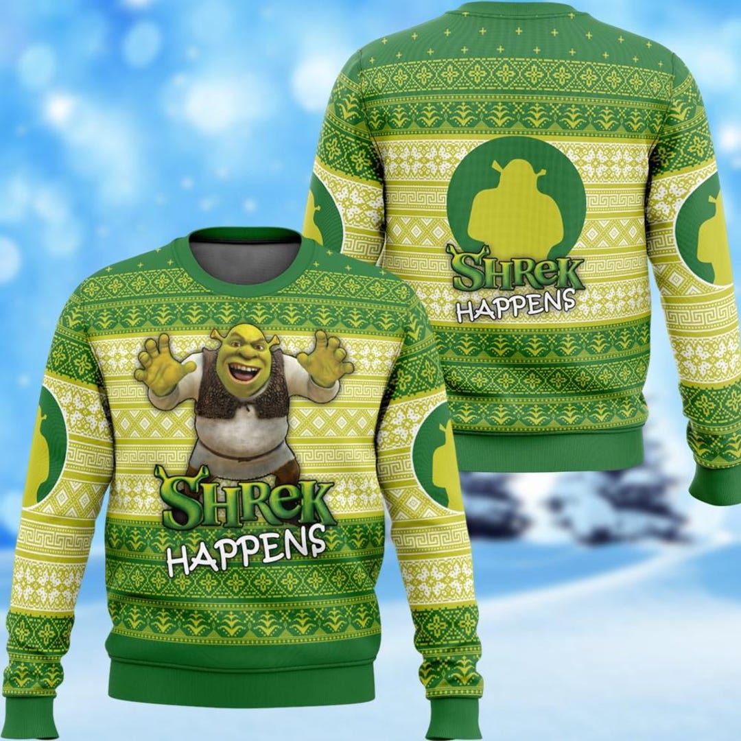 Sassy Shrek Christmas Sweater, Shrek and Fiona Xmas Sweater, Shreks ...