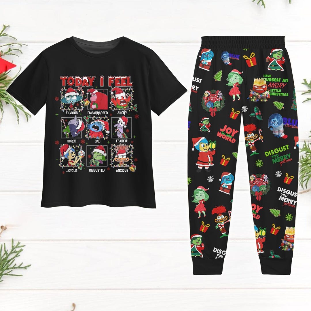 Its Okay to Feel All the Feels Inside Out 2 Pajamas, Disney Pixar ...