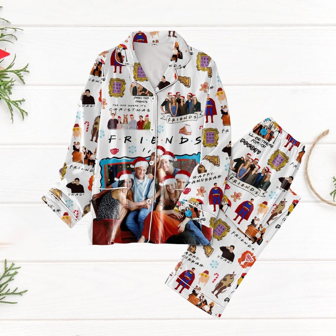 Friends Tv Show Pajamas, Friends Characters Shirt, Friends Movie Xmas ...