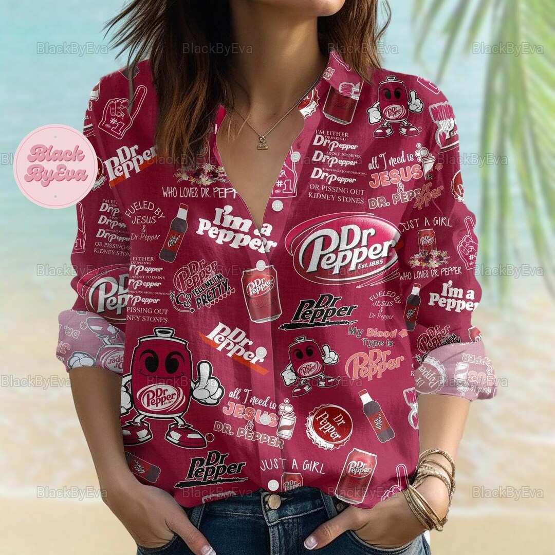 Dr Pepper Linen Shirt, Dr Pepper Linen Blouse, I Love Dr Pepper Tshirt ...
