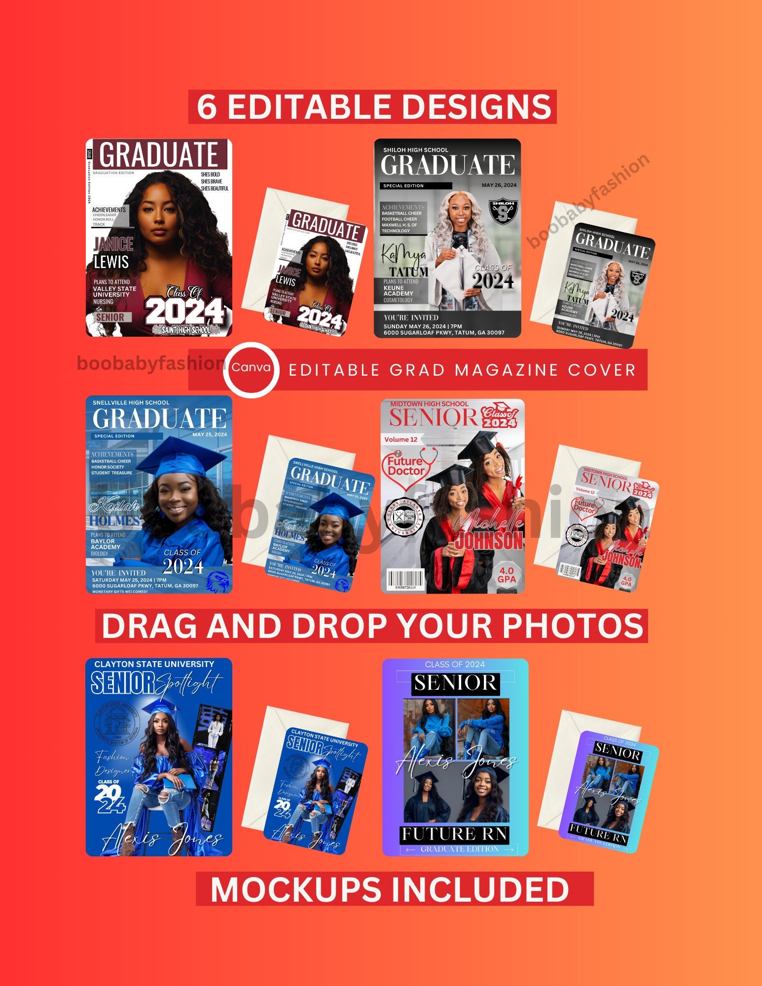 Grad Magazine Bundle /grad Invitation/graduation /class of 2024 ...