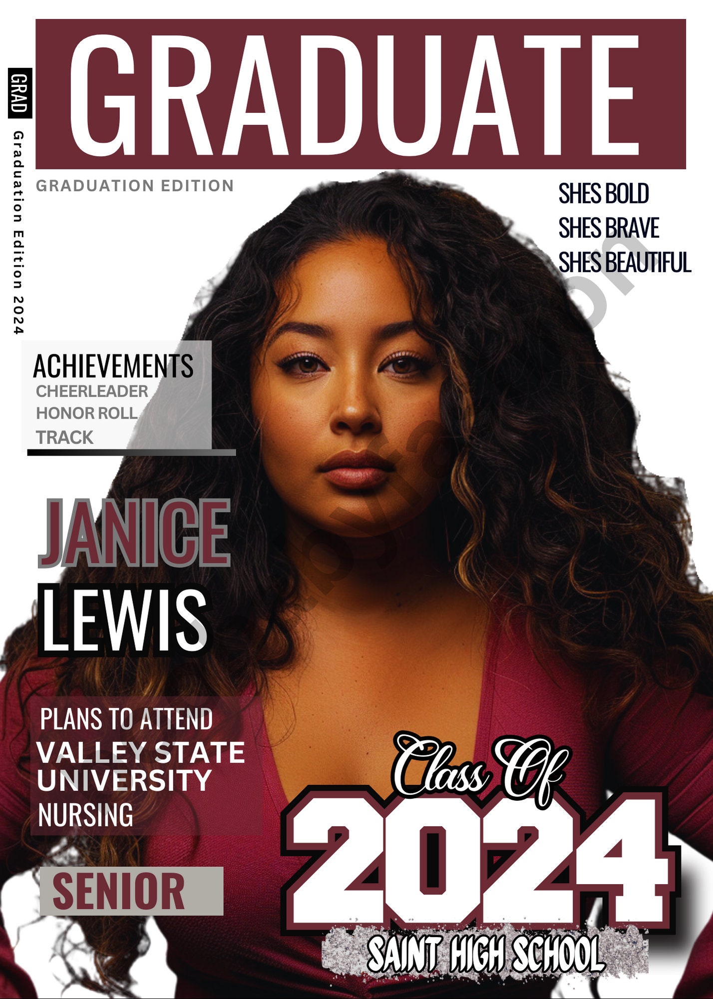 Grad Magazine Bundle /grad Invitation/graduation /class of 2024 ...