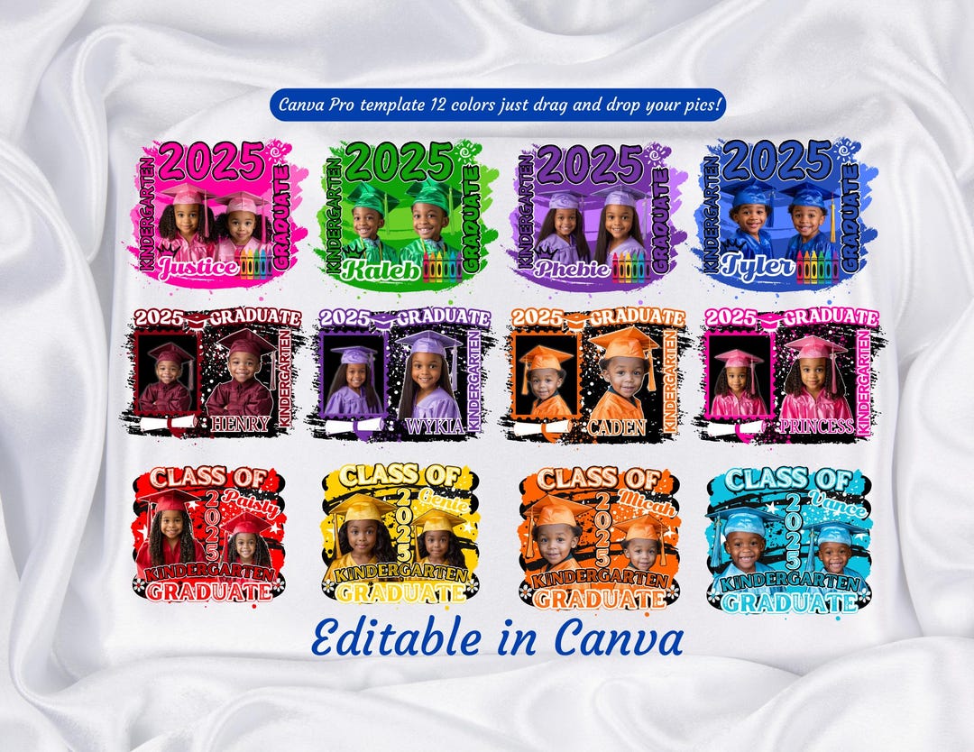 2025 Kindergarten Grad Template Bundle /graduation/class of 2025/grad T ...