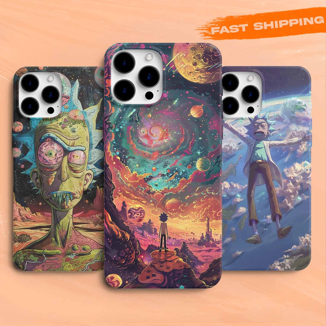 Rick and Morty Phone Case Animation Cover for iPhone 15pro, 14, 13, 12, 11, Google Pixel 8, 7A ...