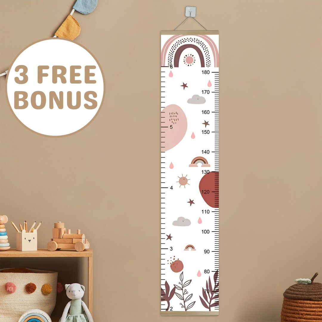 Growth Chart, Growth Ruler, Height Growth Chart, Height Chart, Kids ...