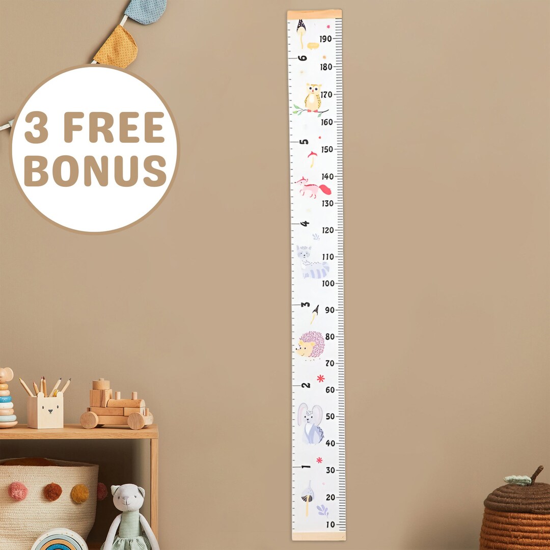 Growth Chart, Growth Ruler, Height Growth Chart, Height Chart, Kids ...