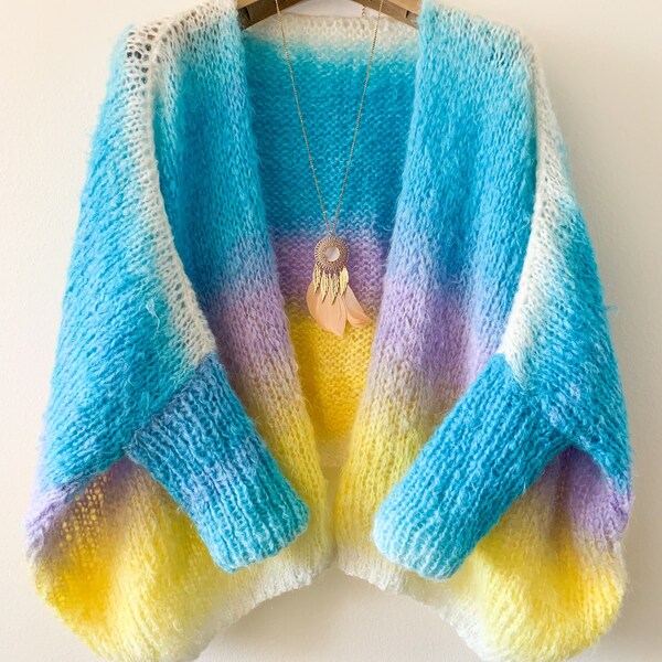 Neon Knit Cardigan - Etsy