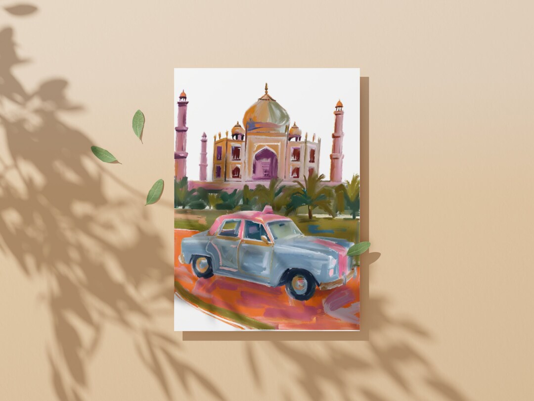 Taj Mahal India Poster, Taj Mahal Digital Print, Taj Mahal Wall Art ...