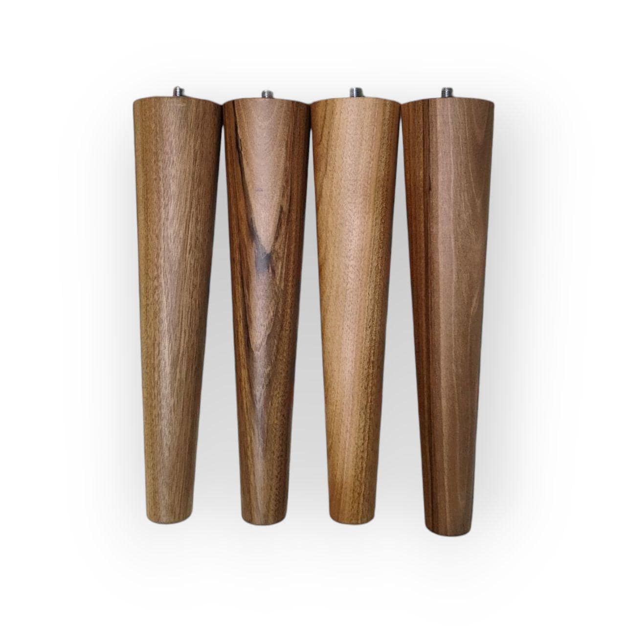 Set of 4 Unfished Walnut Table Legs, Tapered Wood Legs From Solid ...