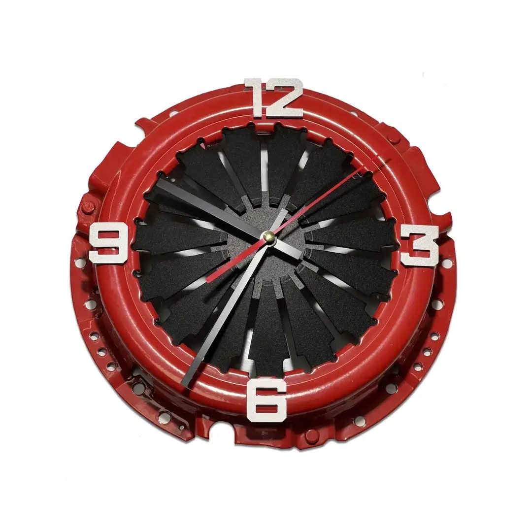 Clutch Clock for Garage Wall Decor, Clock Wall Gift From Clutch Plate ...