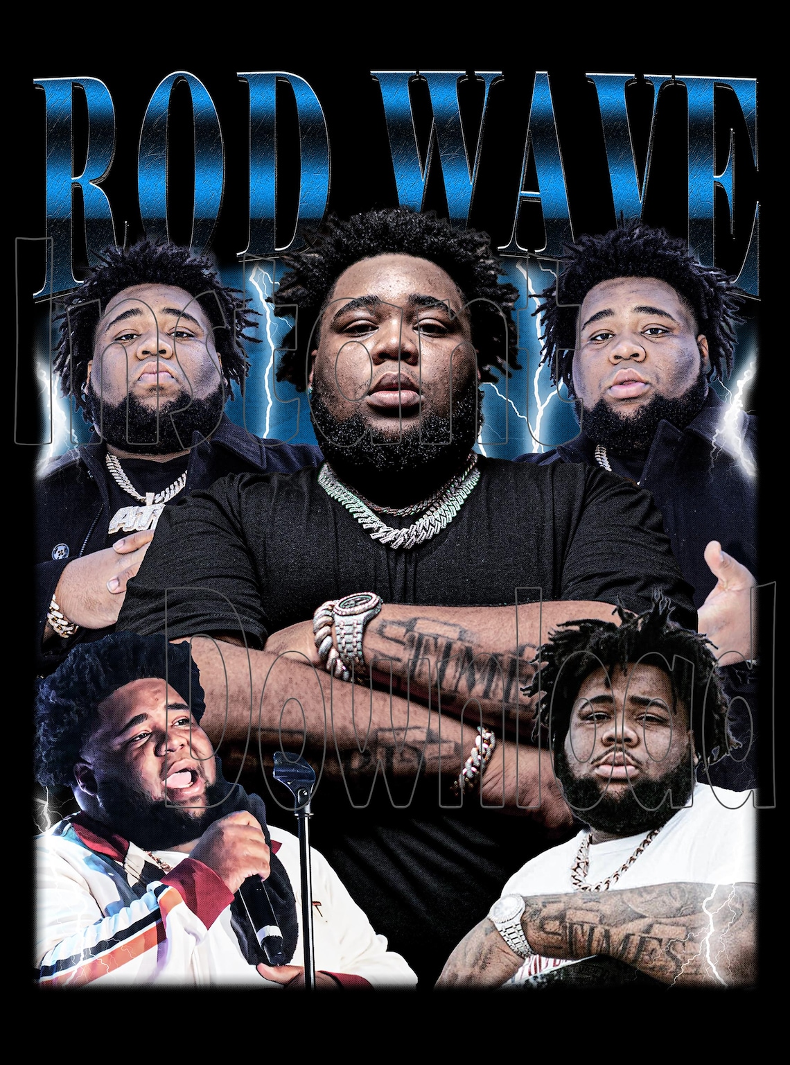 Rod Wave Png, Tshirt Design, Ready to Print, Bootleg T Shirt Design ...