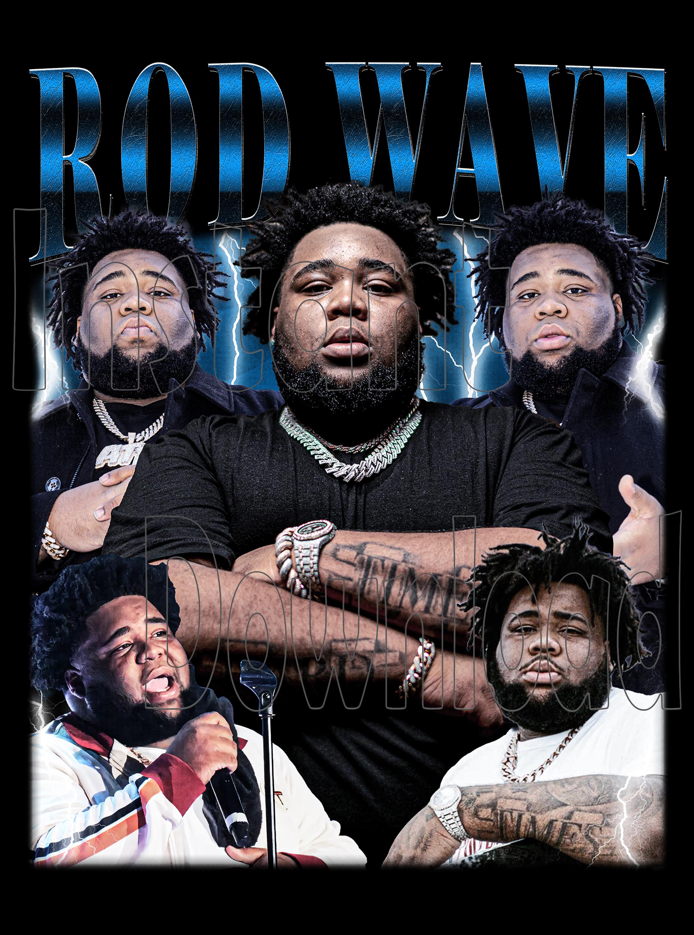 Rod Wave Png, Tshirt Design, Ready to Print DTG, Bootleg T Shirt Design ...