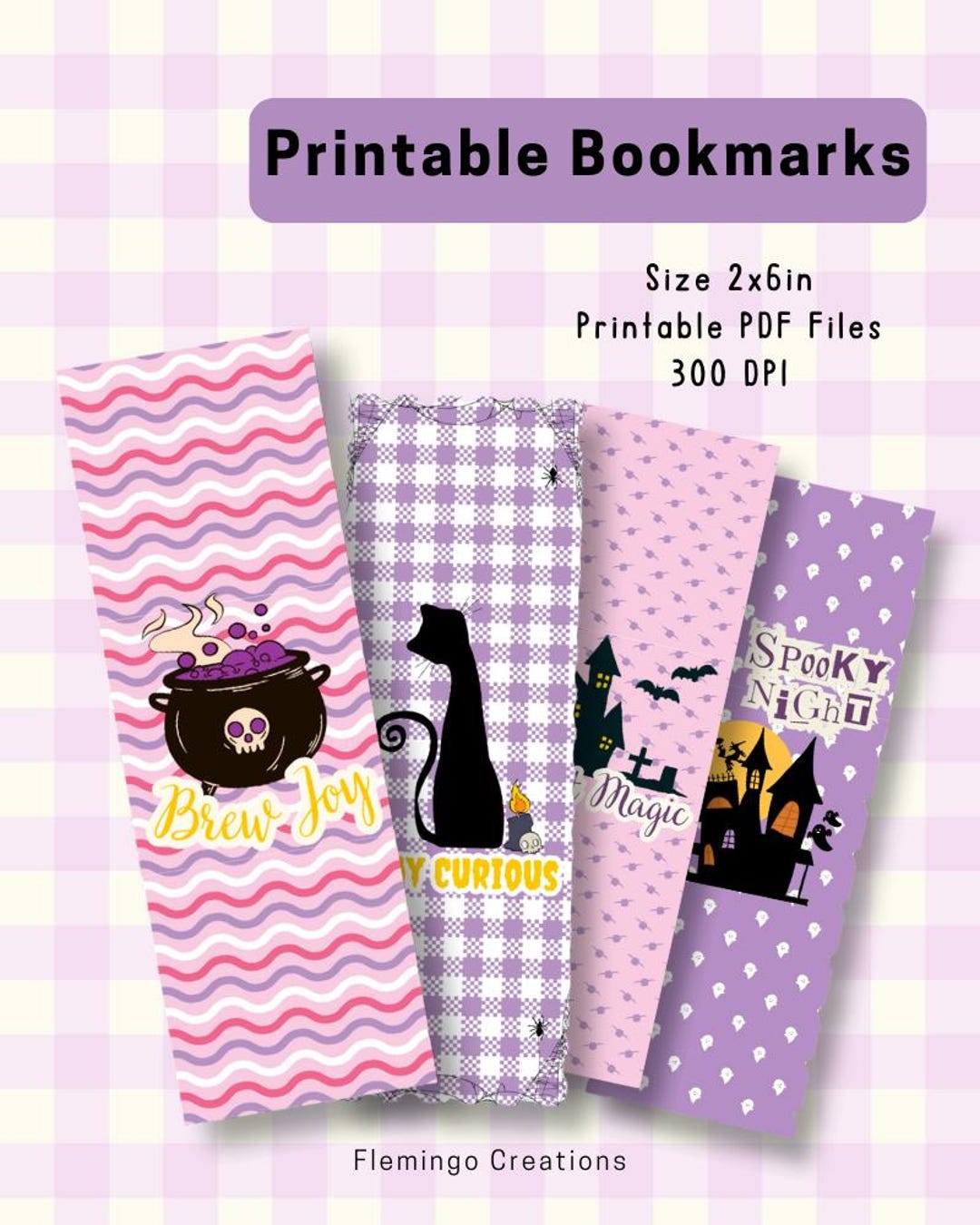 Printable Halloween Bookmarks: Spooky DIY Reading Accessories (PDF) - Etsy