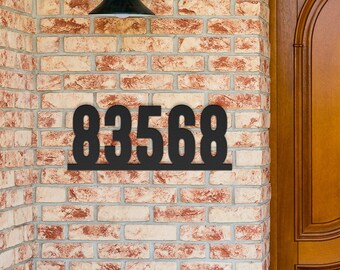 Mid Century Atomic Metal House Number Sign, Modern Address Sign ...