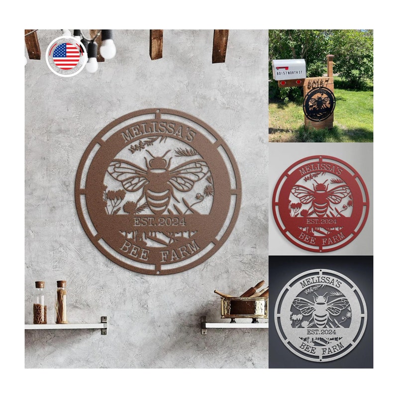 Metal Bee Sign - Etsy