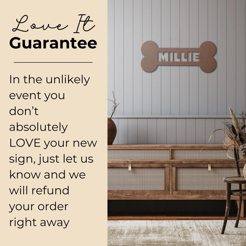 Personalized Dog Bone Metal Wall Art, Kennel Name Sign, Dog Bed Sign ...