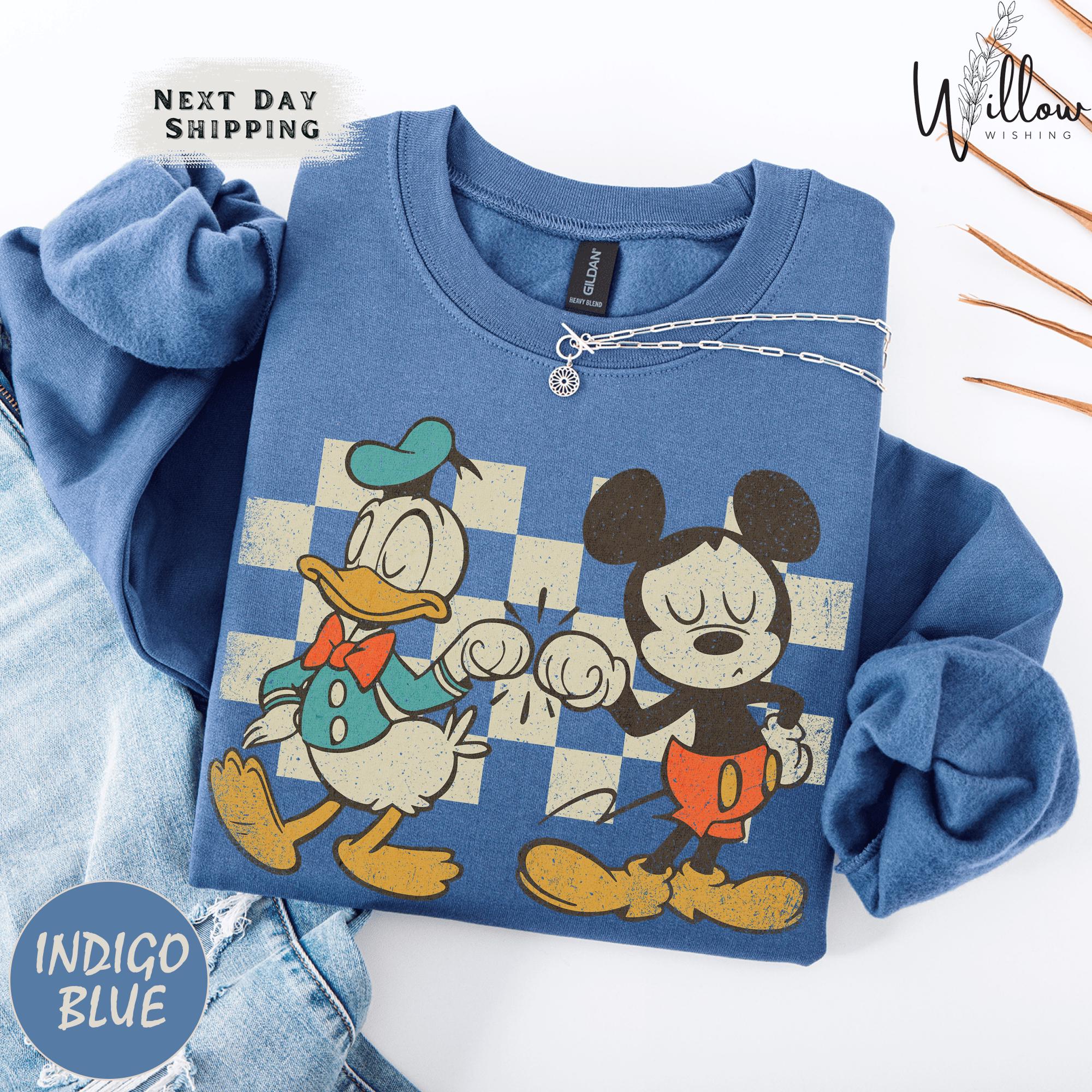 Vintage Mickey and Donald Fist Bump Sweatshirt, Disney Friends ...