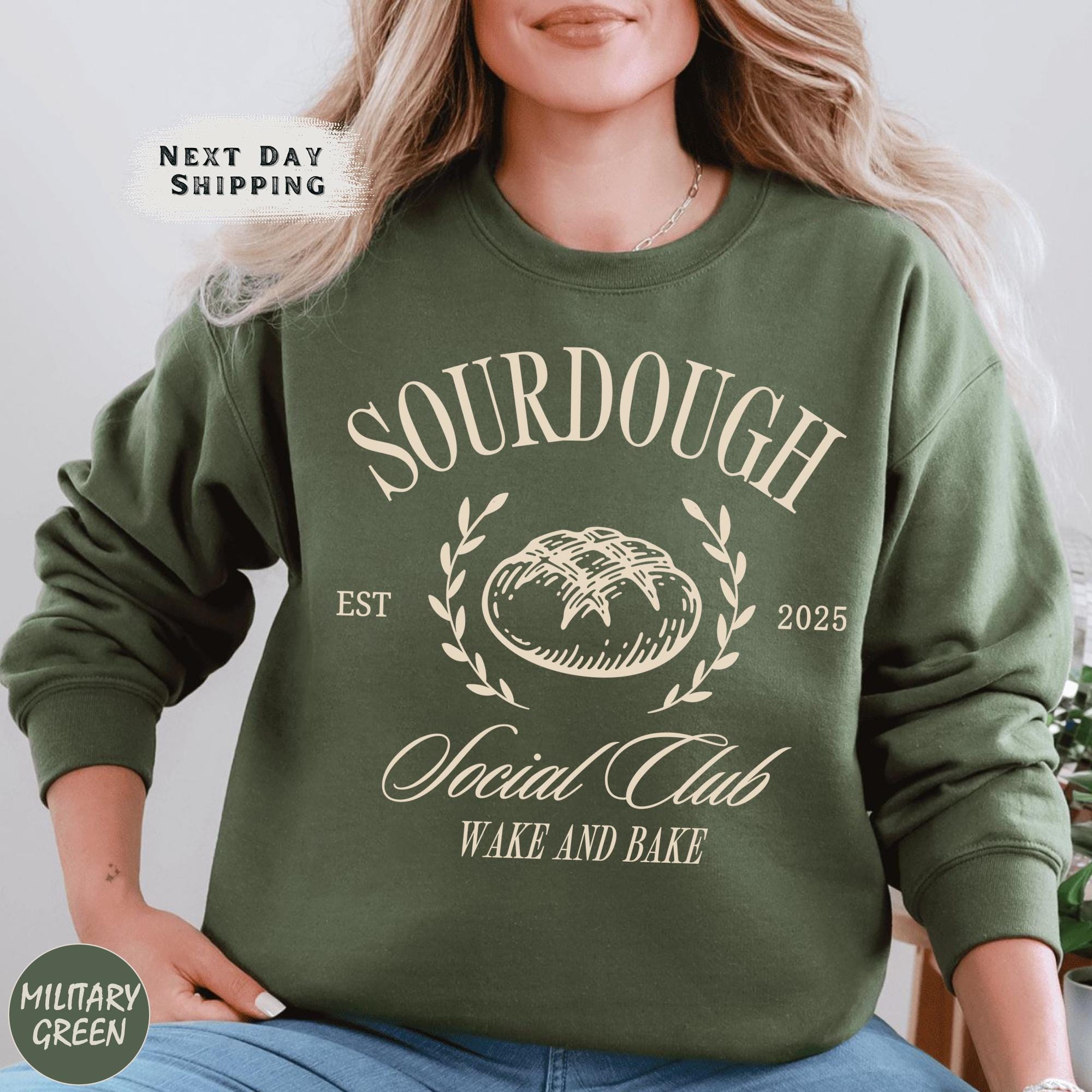 Funny Sourdough Sweatshirt, Breadmaker Crewneck, Dough Mom Sweater ...