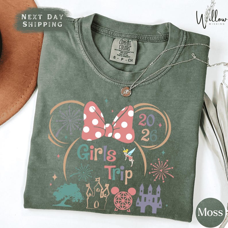 Disney Girls Trip 2026 Comfort Colors Shirt, Cute Minnie Mouse Vintage ...