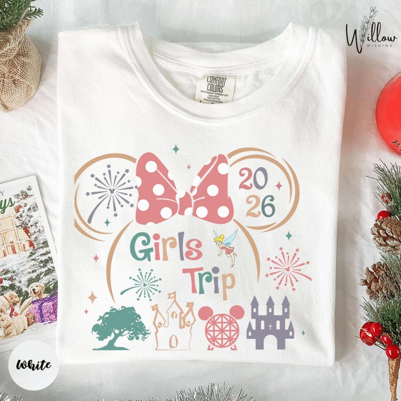 Disney Girls Trip 2026 Comfort Colors Shirt, Cute Minnie Mouse Vintage ...