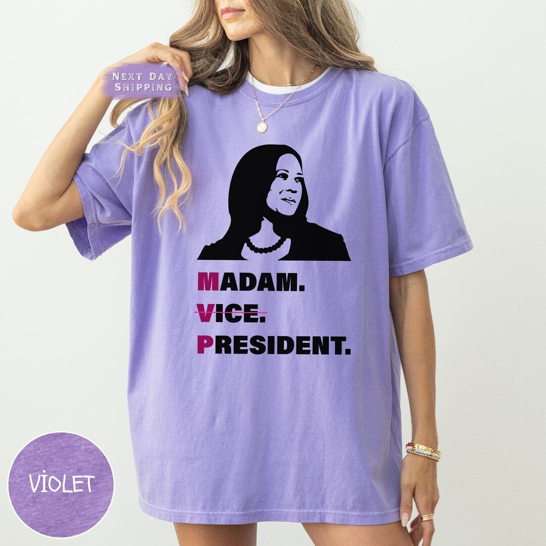 Kamala Harris 2024 Shirt, Comfort Colors Madam President Tee, Kamala ...