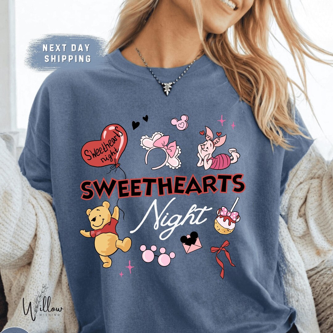 Cute Cartoon Sweethearts Valentine Sweatshirt, Candy Heart Love Graphic ...