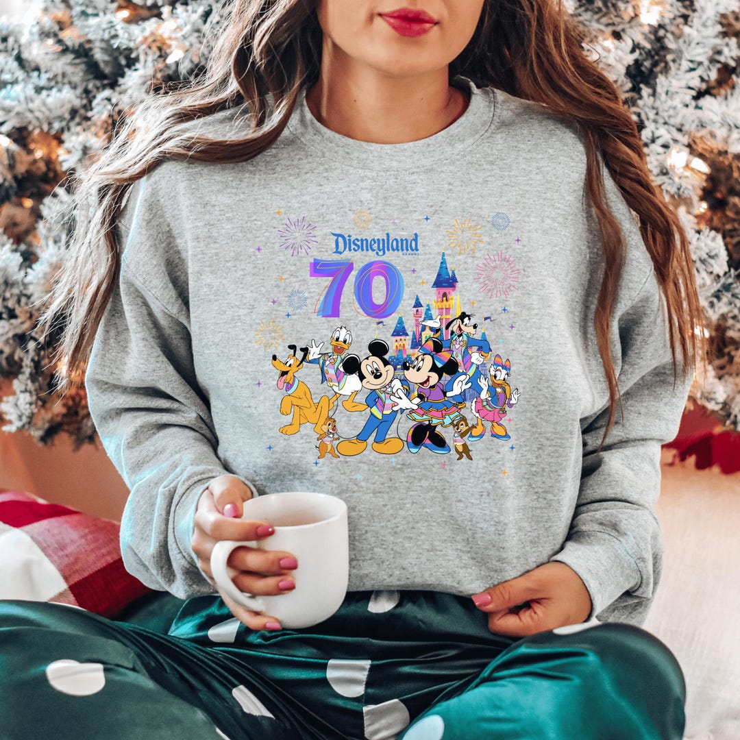 Disney 70th Birthday Sweatshirt, Disney Mouse 70th Anniversary ...