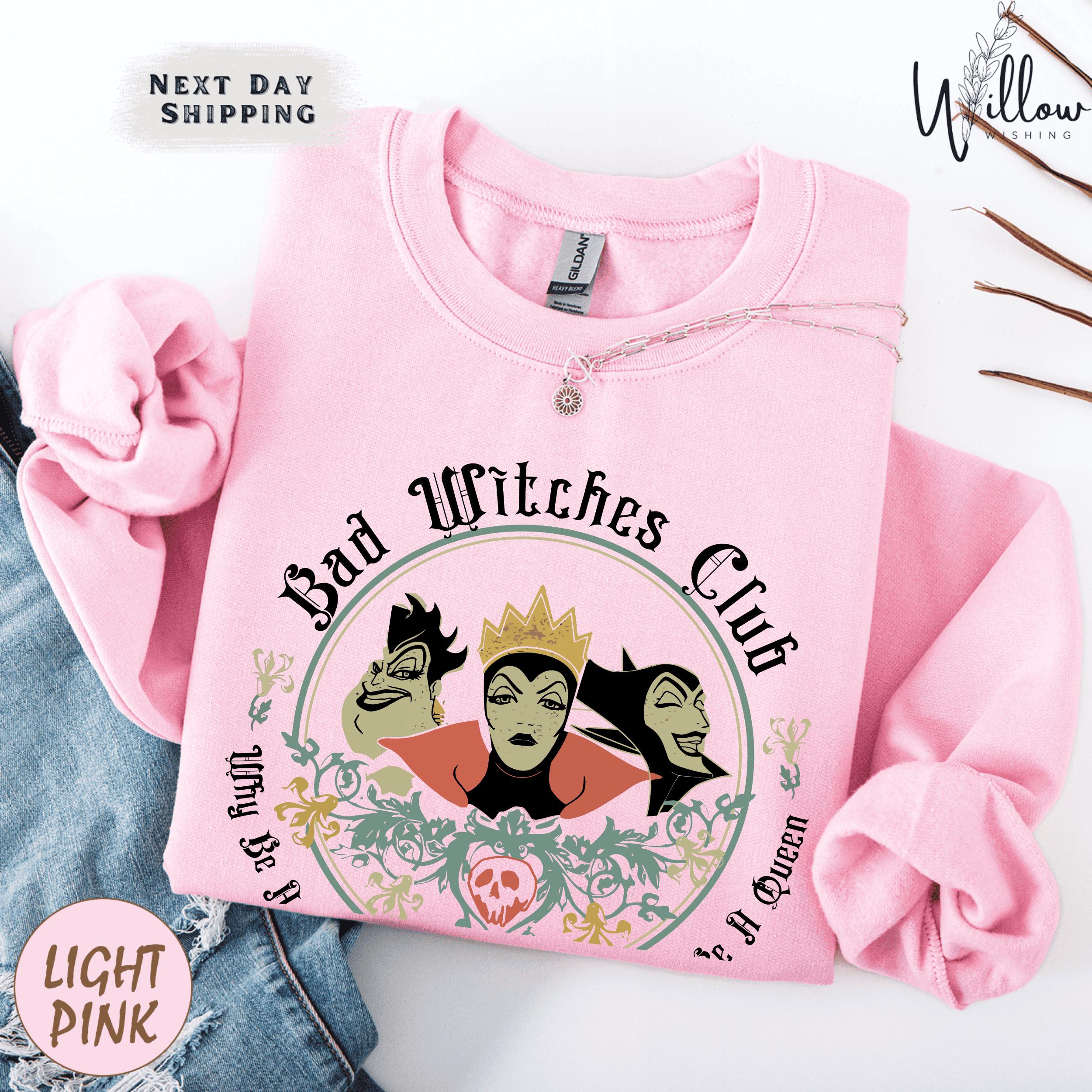Disney Villains Bad Witches Club Sweatshirt, Retro Ursula Maleficent ...