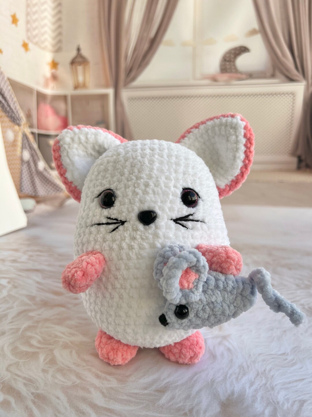 Cat and Mouse Crochet Pattern Loaf Cat Pattern Amigurumi Loaf Cat and ...