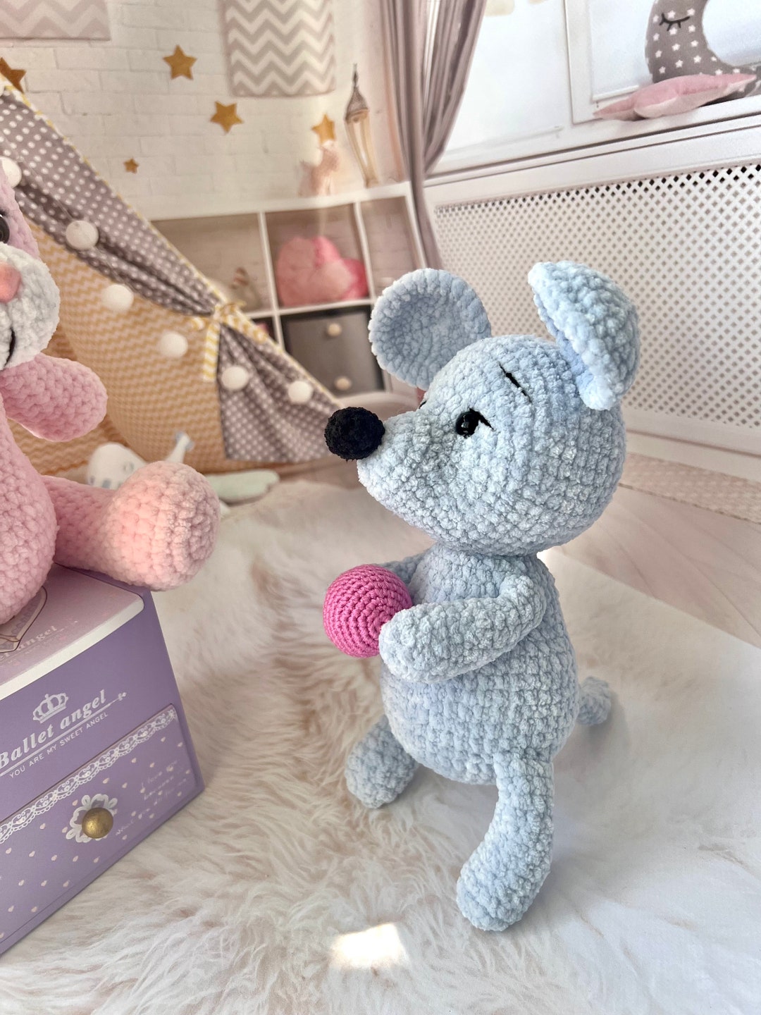 Crochet Mouse Pattern, Amigurumi Mouse Pattern, Crochet Tutorial in ...