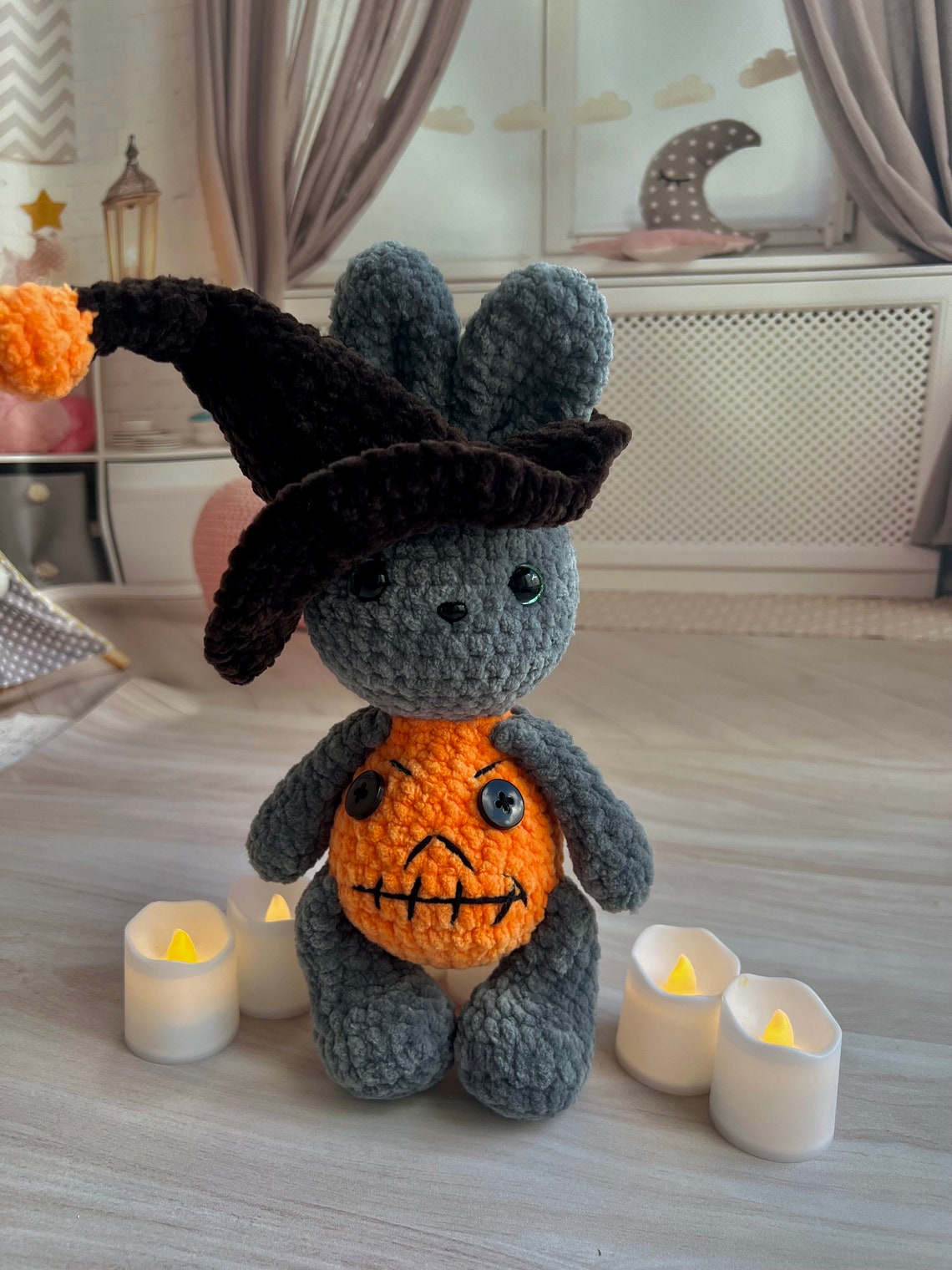 Halloween Amigurumi Pattern Bunny Cute Crochet Pattern for Fall Decor ...