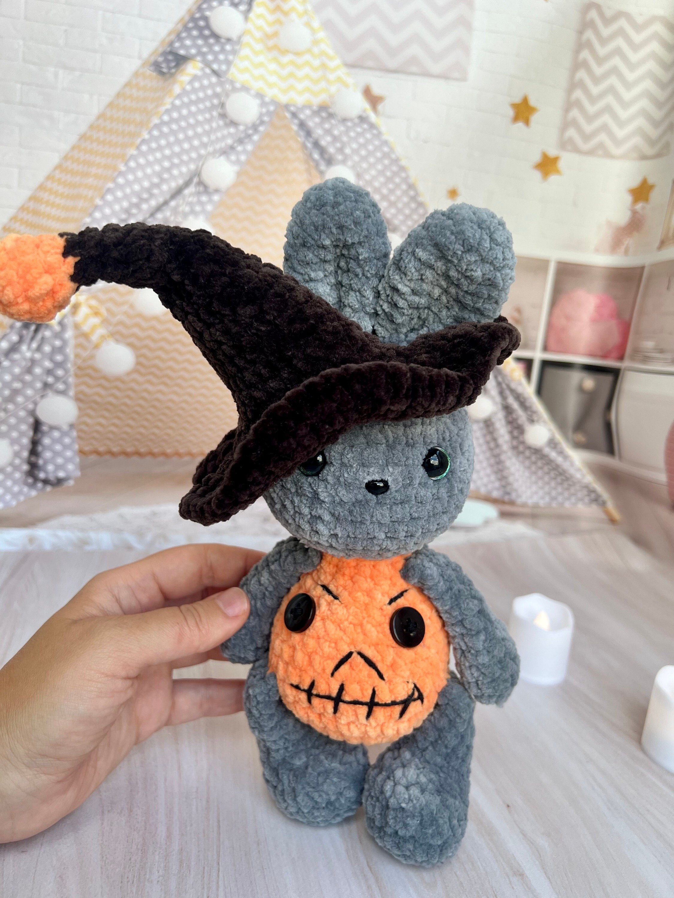 Halloween Amigurumi Pattern Bunny - Cute Crochet Pattern for Fall Decor ...