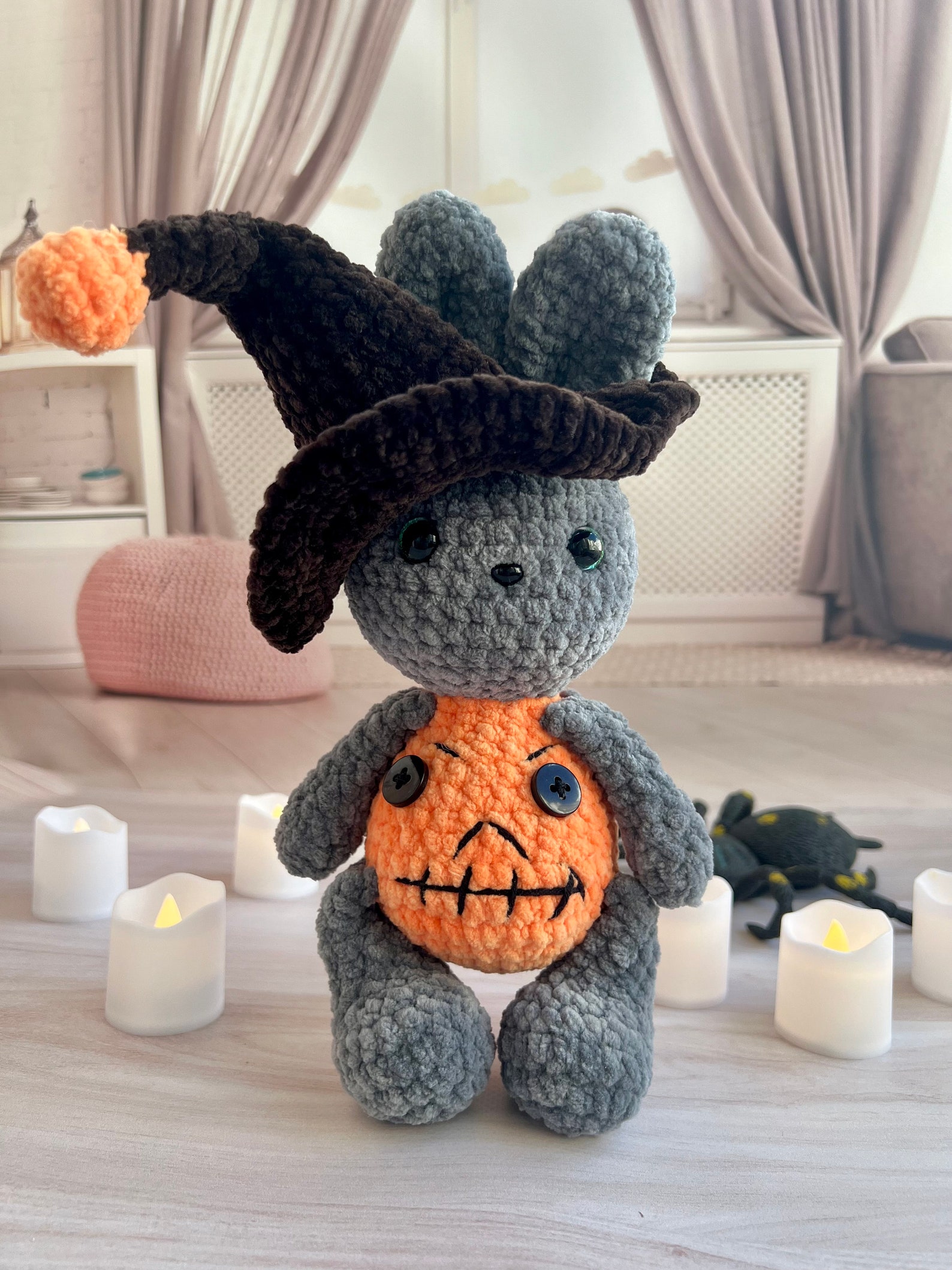 Halloween Amigurumi Pattern Bunny Cute Crochet Pattern for Fall Decor ...