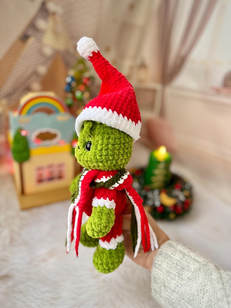 Amigurumi Baby Grinch Pattern, No Sew Crochet Toy Tutorial in English ...
