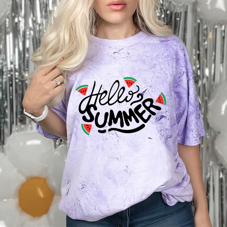 Hello Summer Shirt in Color Blast Comfort Colors: Watermelon Summer T ...